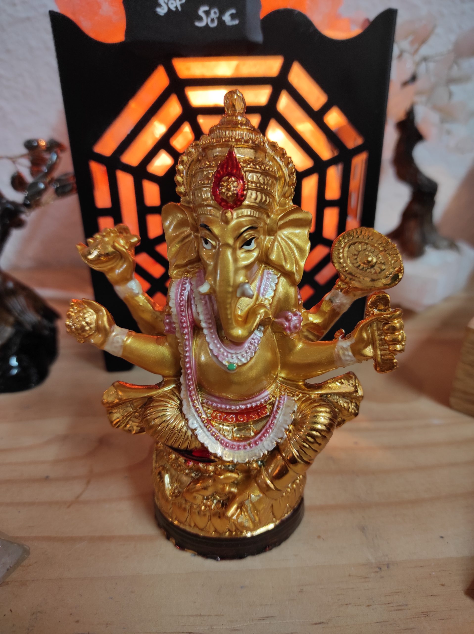 Statue Ganesh dorée - Le Chant des Pierres